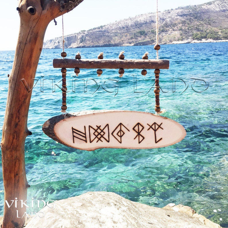 Viking Home Protection Amulet Norse Runes Wall Plaque - Etsy