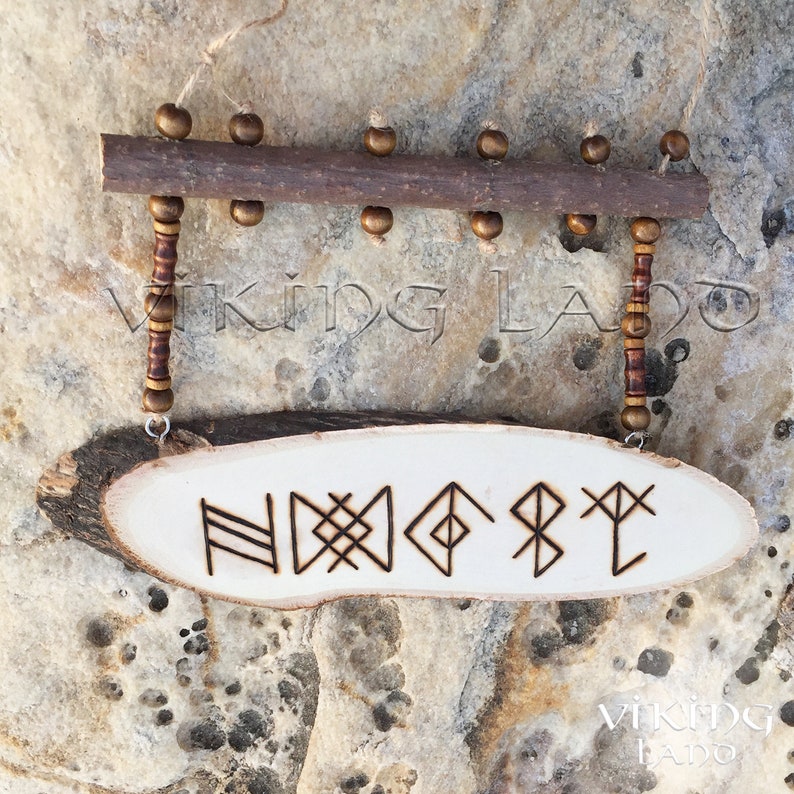 Viking Home Protection Amulet Norse Runes Wall Plaque | Etsy