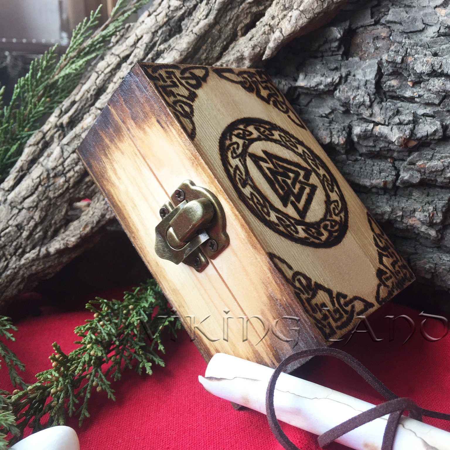 Viking Jewelry Box Viking Box For Runes And Amulets Wooden | Etsy