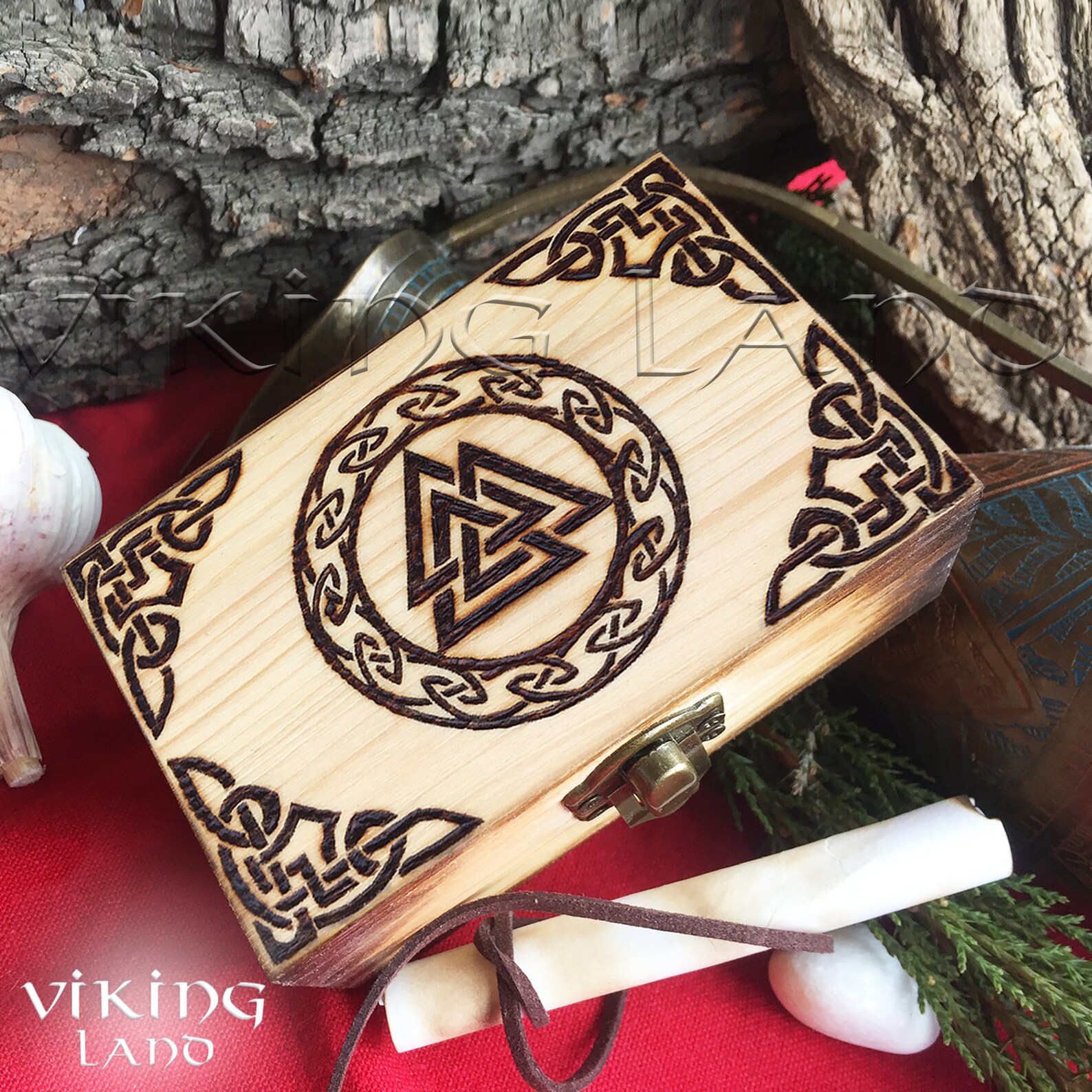 Viking Jewelry Box Viking Box for Runes and Amulets Wooden - Etsy