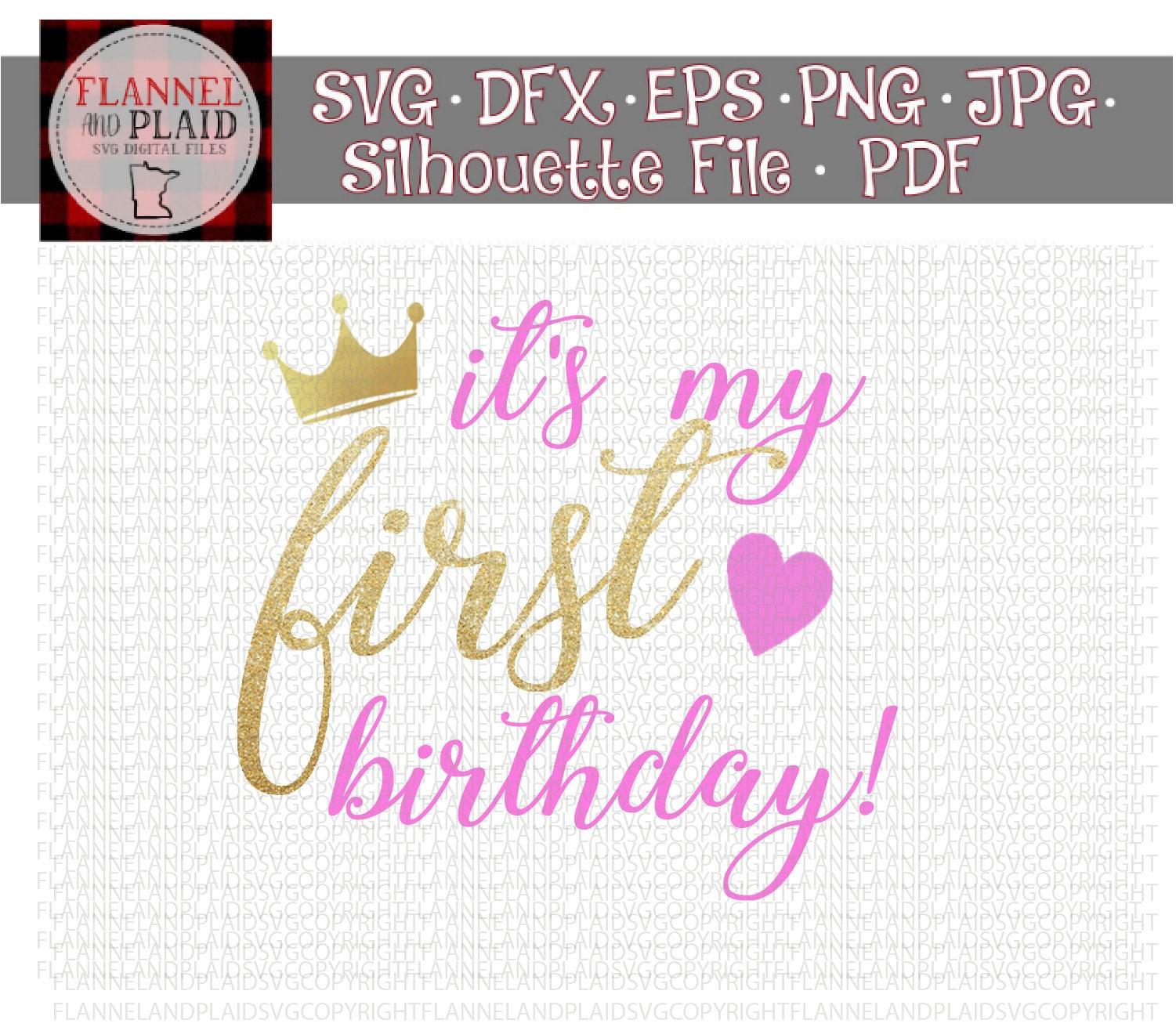 It's My First Birthday SVG ∙ 1st Birthday ∙ First Birthday ∙ SVG ∙ DFX ...