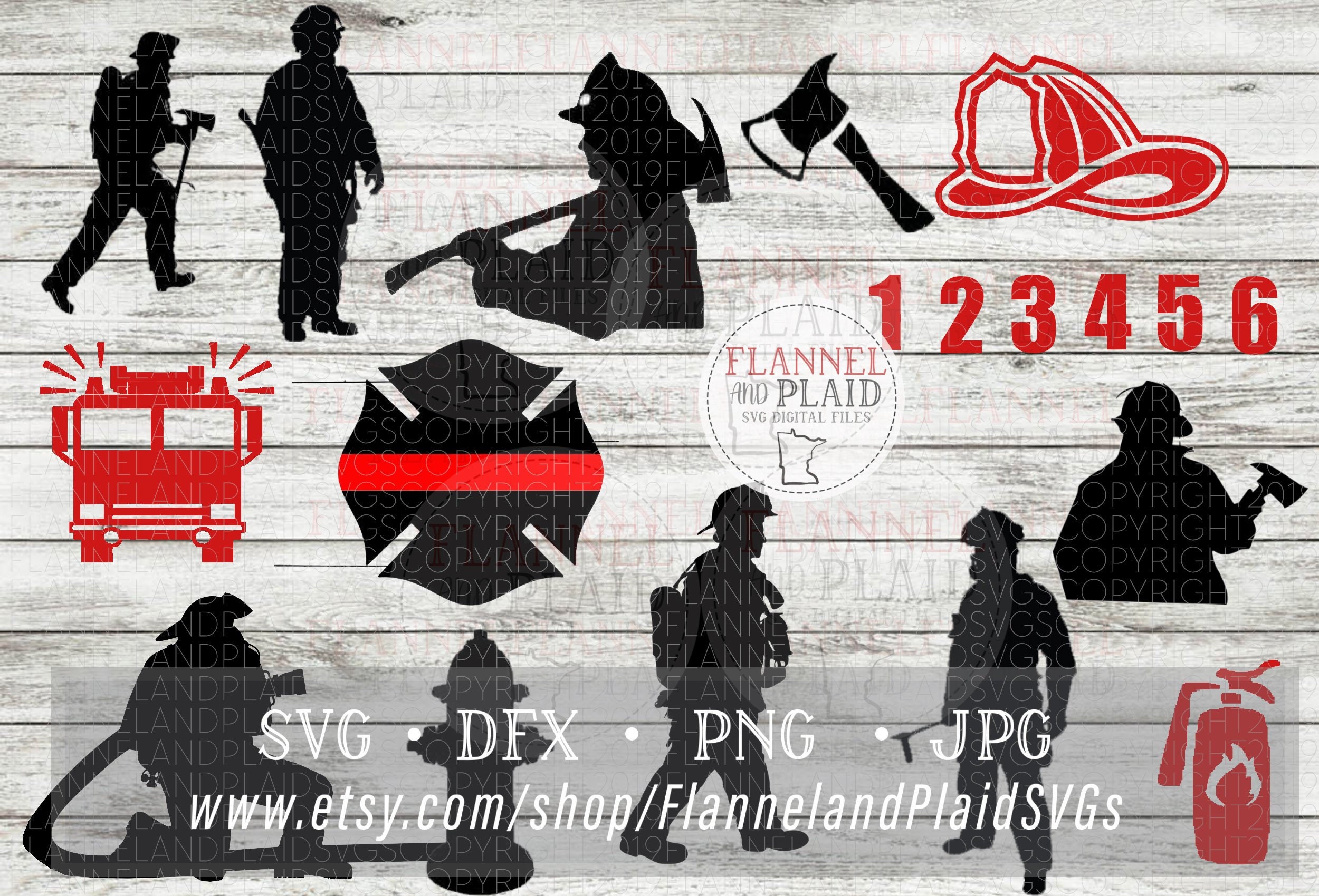 Firefighter SVG ∙ Firefighter Digital Design ∙ PNG and SVG ∙ Silhouette ...
