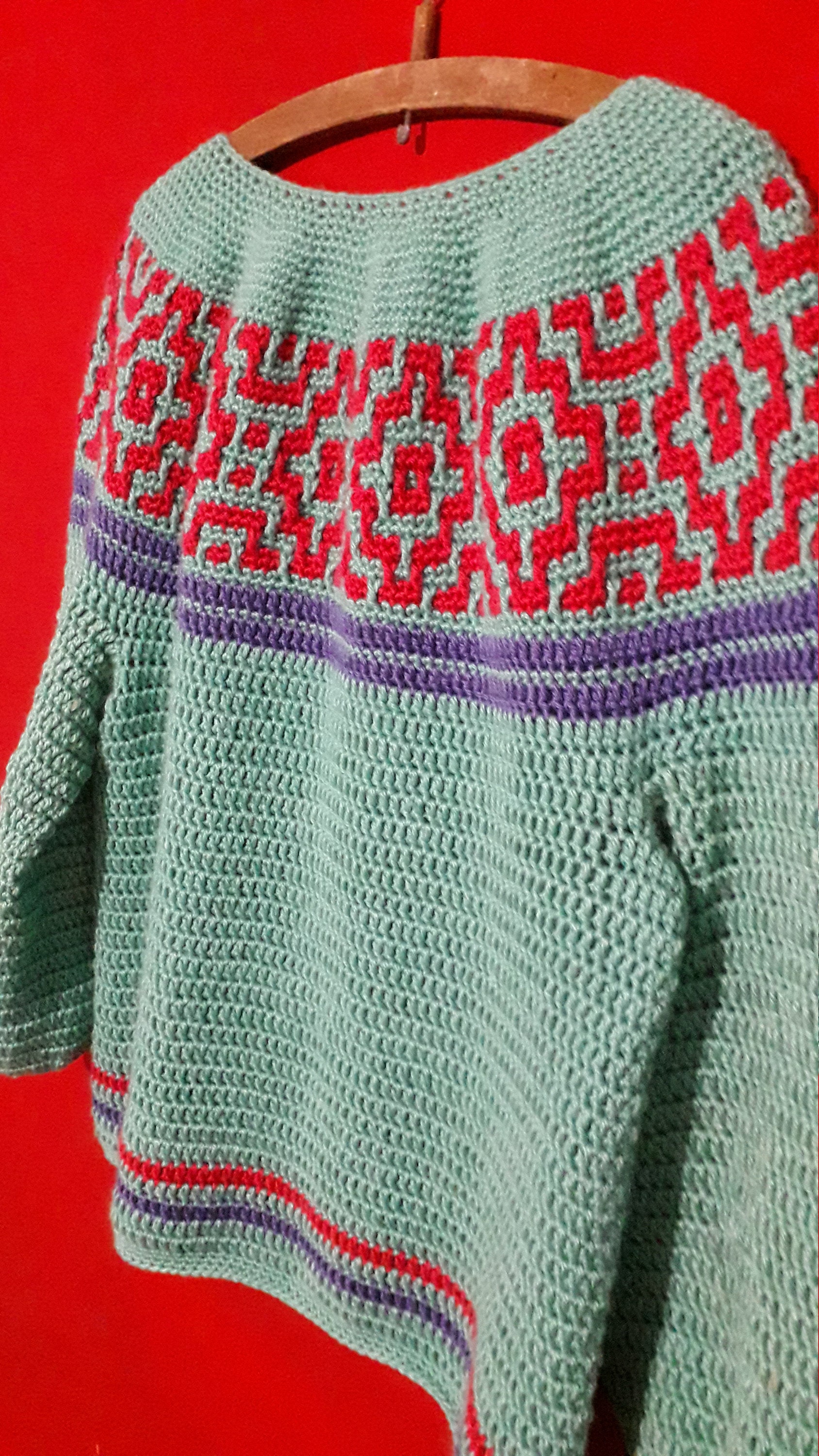 Mosaic Crochet Women Sweaters, Winter Fall, Accessories, Handmade ...