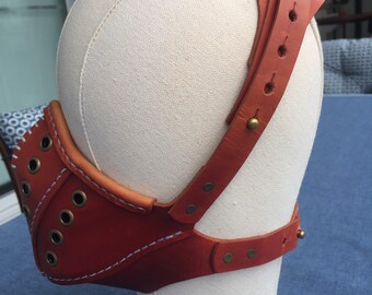 Leather face mask | Etsy
