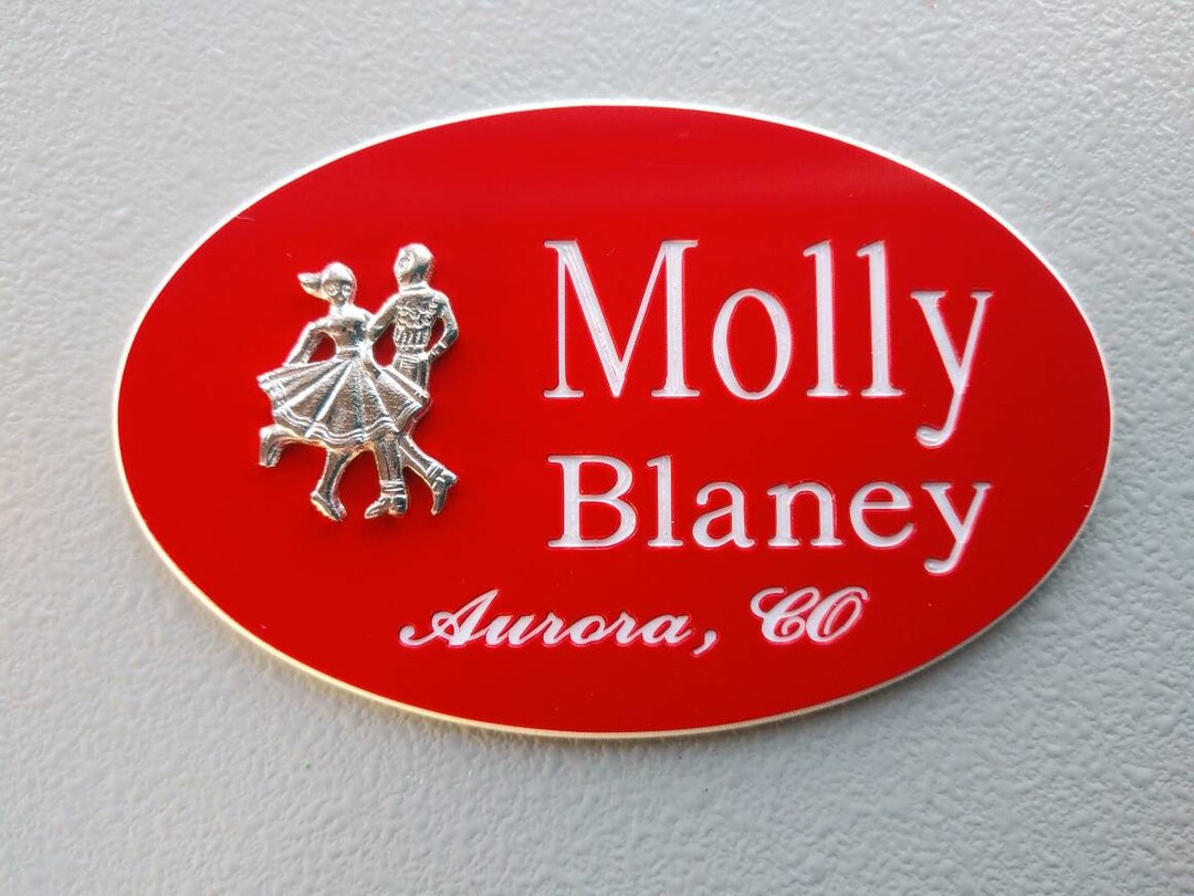 Square Dancers Oval Badge - Etsy