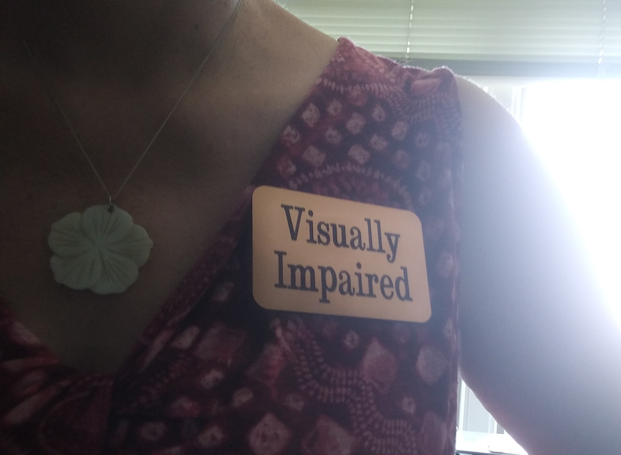 Elegant Rose Gold Identification Badge or Name Tag, Visually Impaired ...