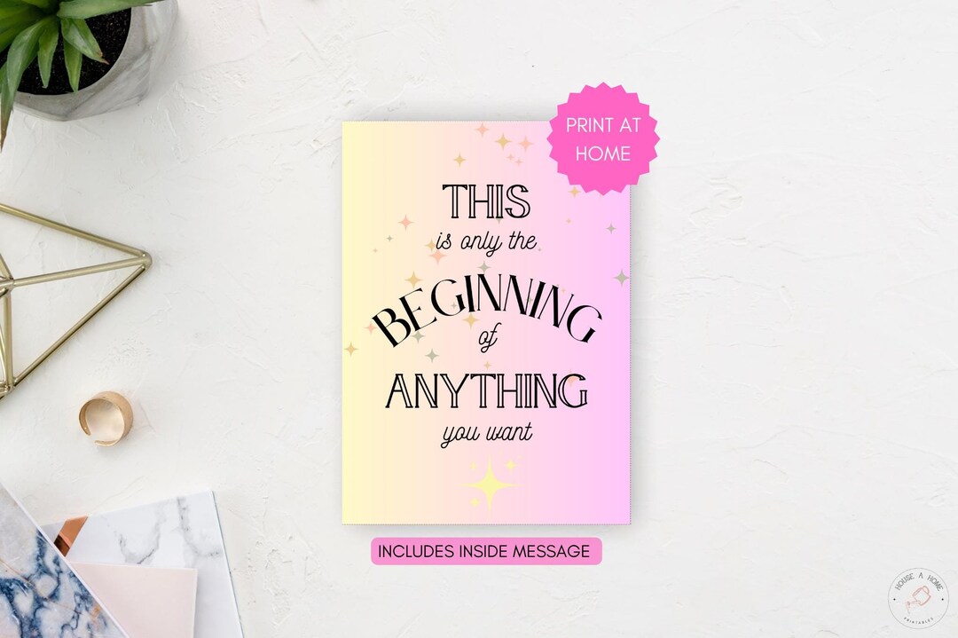 Printable Pink Farewell Card, Leaving Job, Retirement, Moving, New Job ...