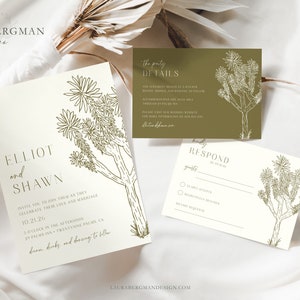 Desert Wedding Suite Bundle, Joshua Tree Wedding, California Wedding ...