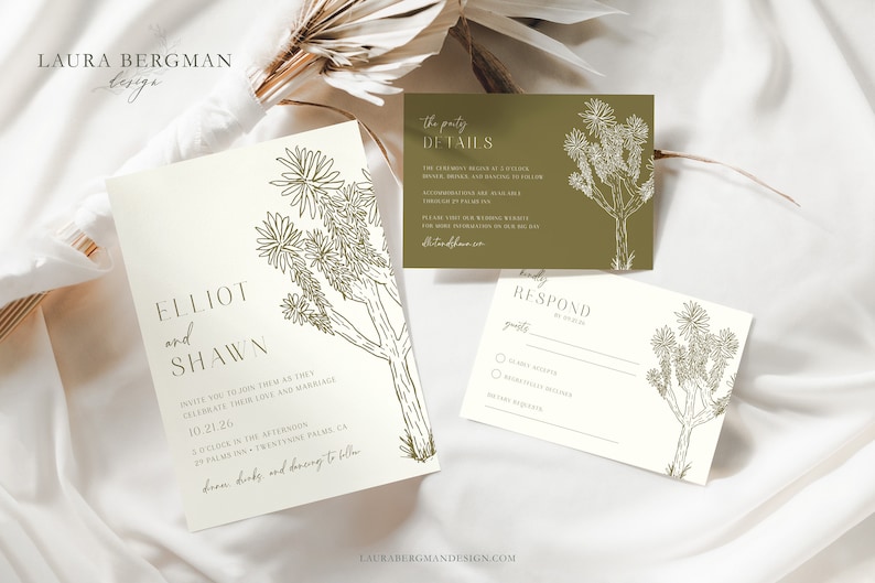 Desert Wedding Suite Bundle, Joshua Tree Wedding, California Wedding ...
