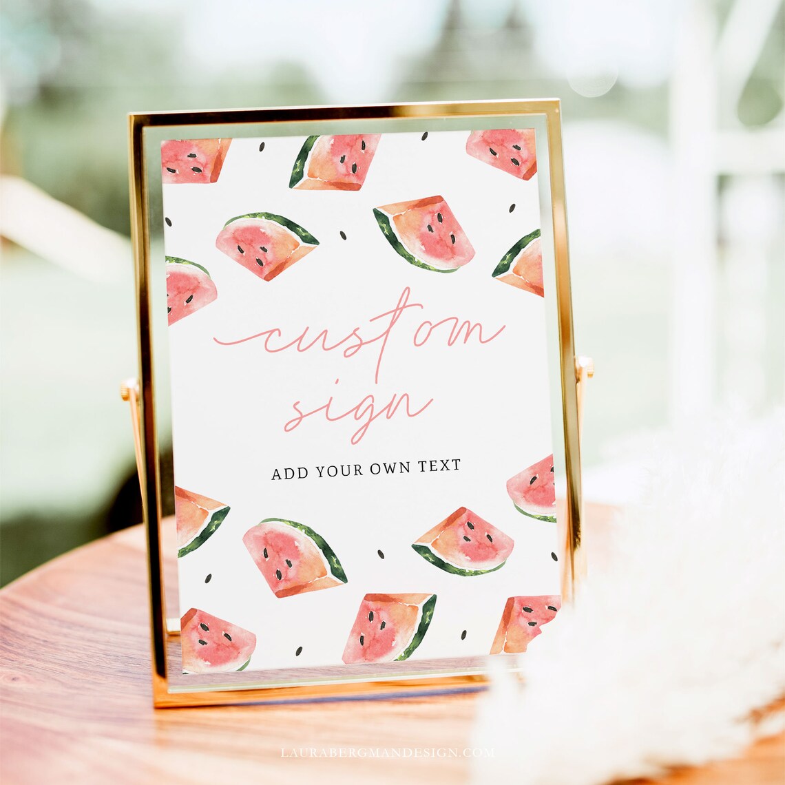 One in a Melon First Custom Signs, Personalized Sign, Watermelon ...