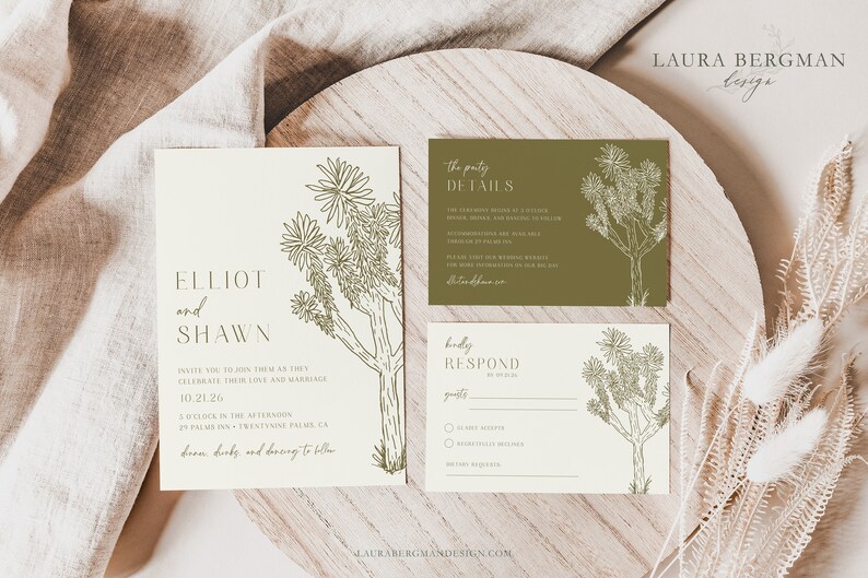 Desert Wedding Suite Bundle, Joshua Tree Wedding, California Wedding ...