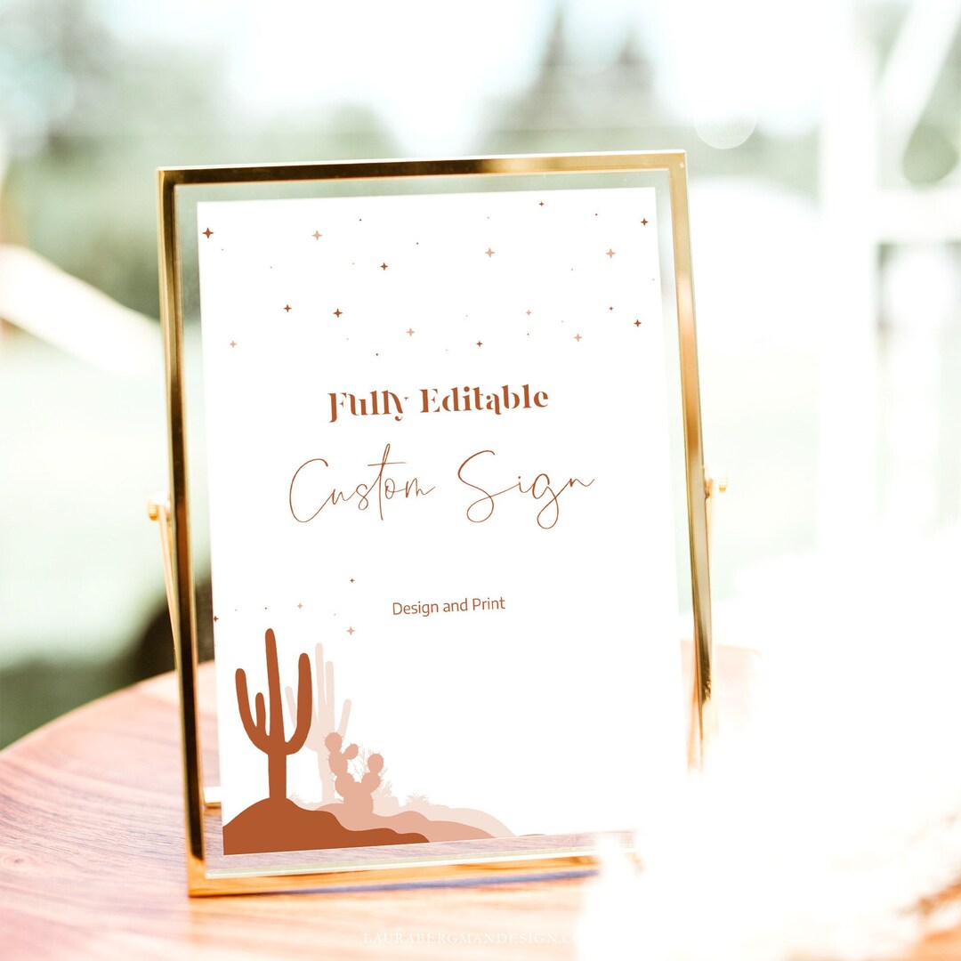 Desert Custom Signs, Cards and Gifts, Printable Desert Showers or ...
