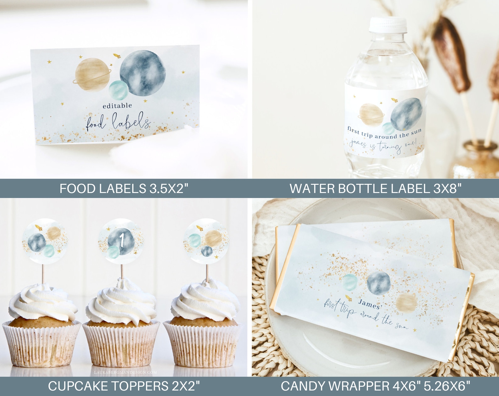 First Trip Around the Sun Birthday Bundle, Space First Birthday, Space ...