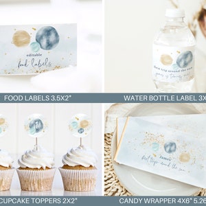 First Trip Around the Sun Birthday Bundle, Space First Birthday, Space ...