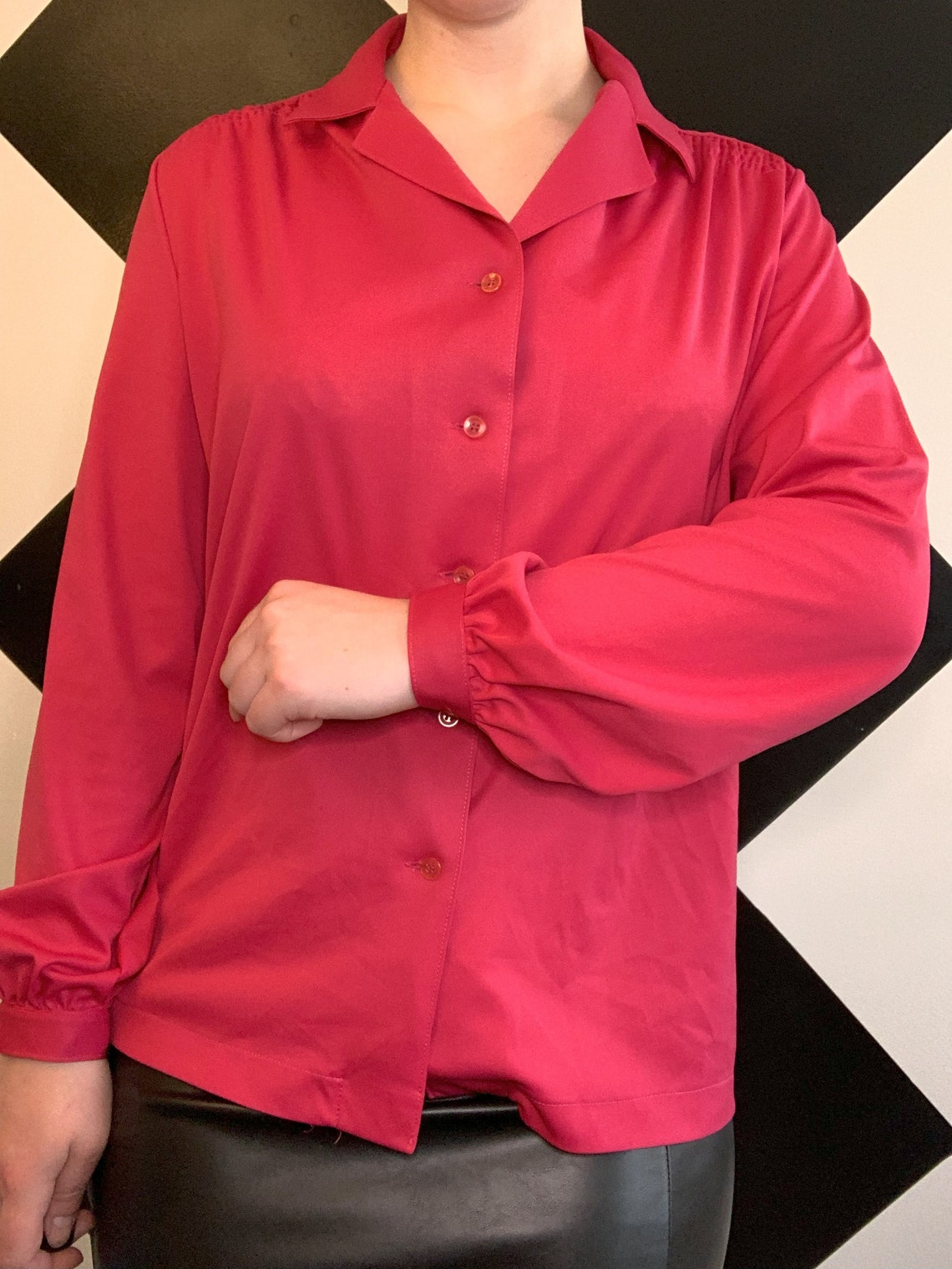 Vintage 1970s Puccini Fuschia Bright Pink Button Down - Etsy