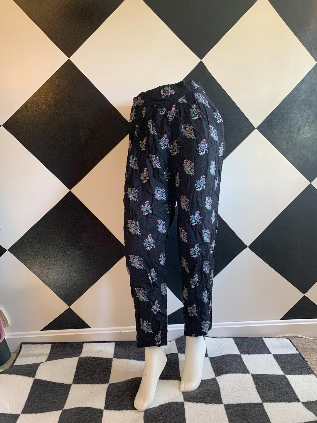 Vintage 1990s Deadstock Acrobat by M Polo Floral Printed Pants - Etsy