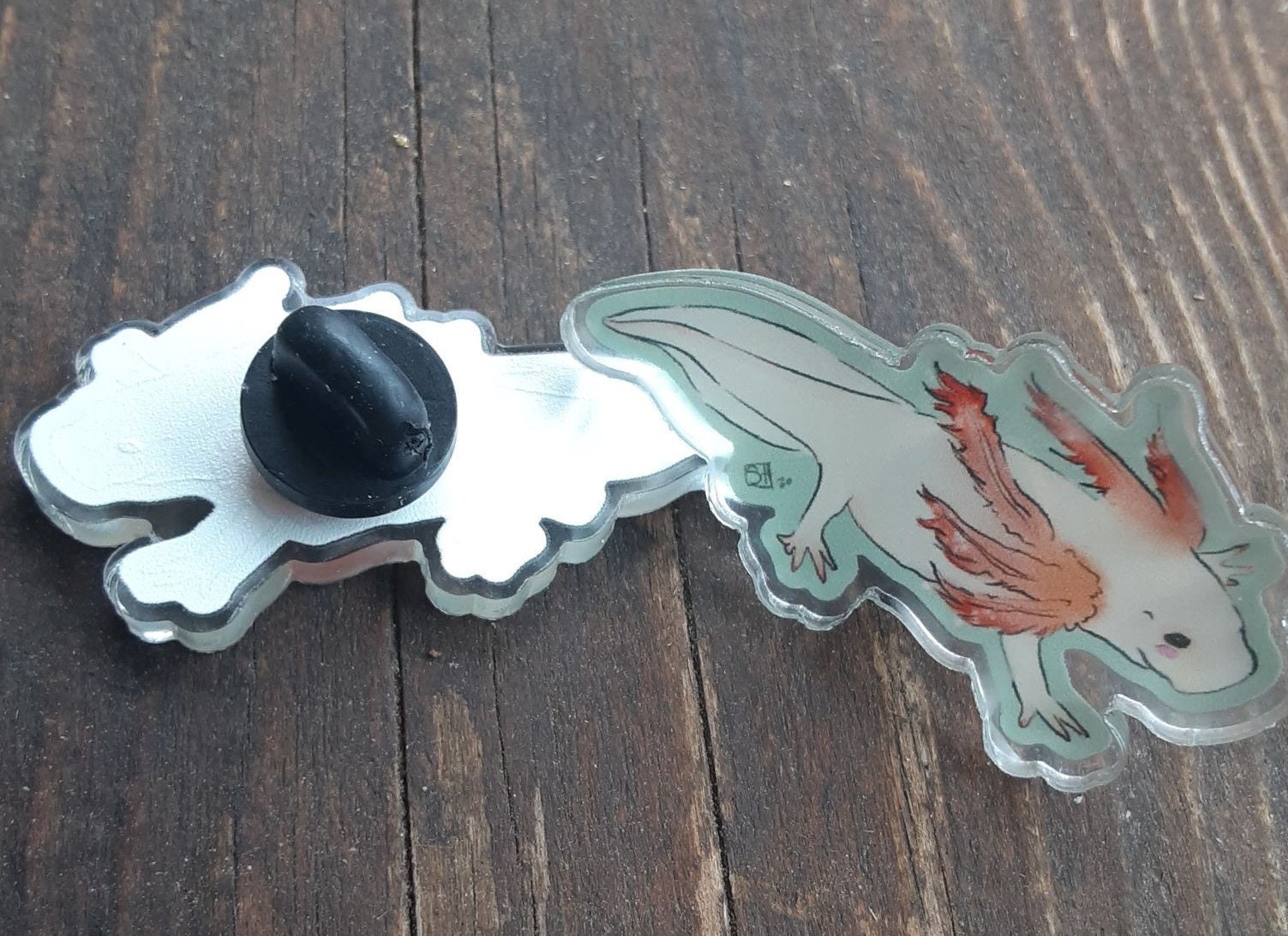 Axolotl Axolotl Pin Acrylic Pins Cute Pins Animal Pins | Etsy