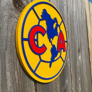Club América Wall Decor - Custom Wood Sign, Soccer Fan Gift, Man Cave ...
