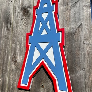 Wooden Houston Oilers Wall Decor - Etsy