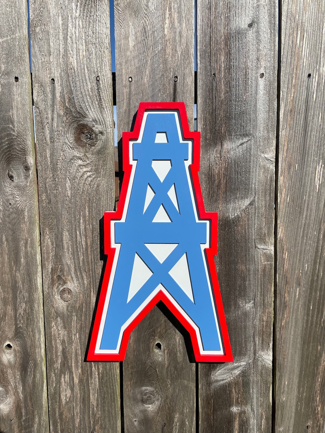 Wooden Houston Oilers Wall Decor - Etsy