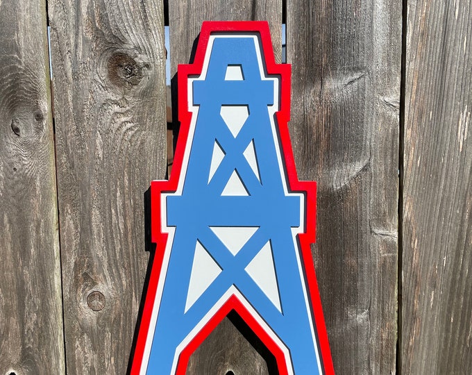 Wooden Houston Oilers Wall Decor - Etsy