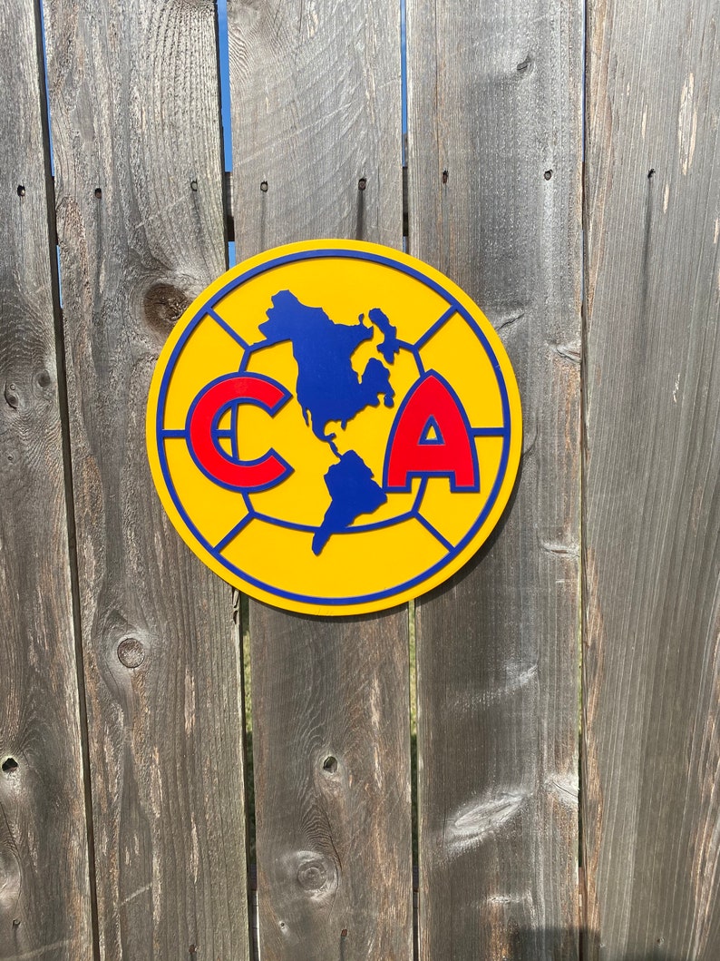 Club América Wall Decor - Custom Wood Sign, Soccer Fan Gift, Man Cave ...