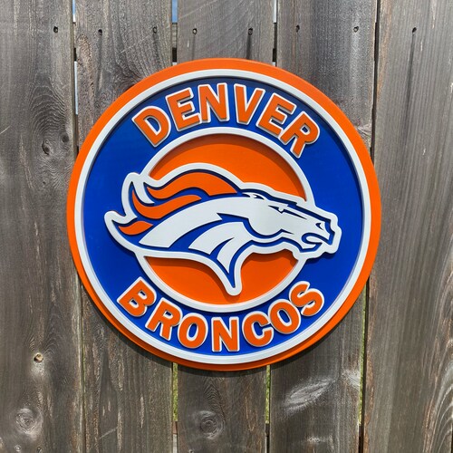 Broncos Metal Sign Broncos Wall Decor Marquee Custom Sign - Etsy