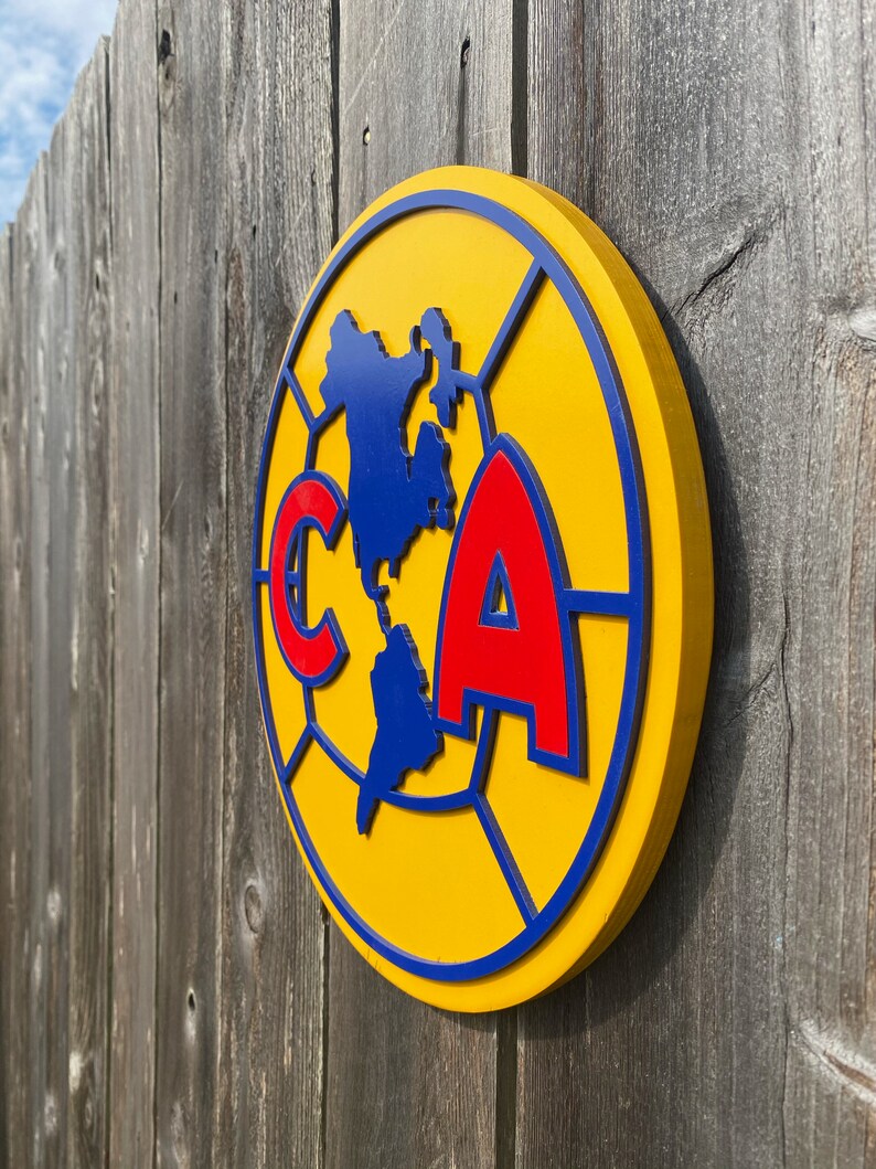 Club América Wall Decor - Custom Wood Sign, Soccer Fan Gift, Man Cave ...