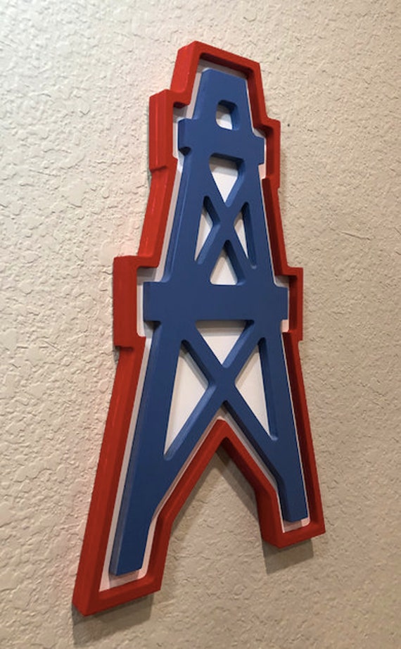 Wooden Houston Oilers Wall Decor | Etsy