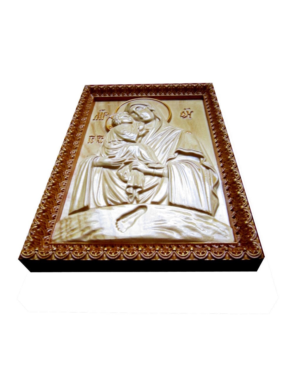 Carved Pochaev Icon of Mother of God - Etsy