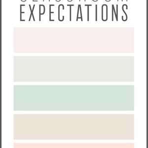Classroom Expectations Poster Set: Customizable, Fast Finisher - Etsy