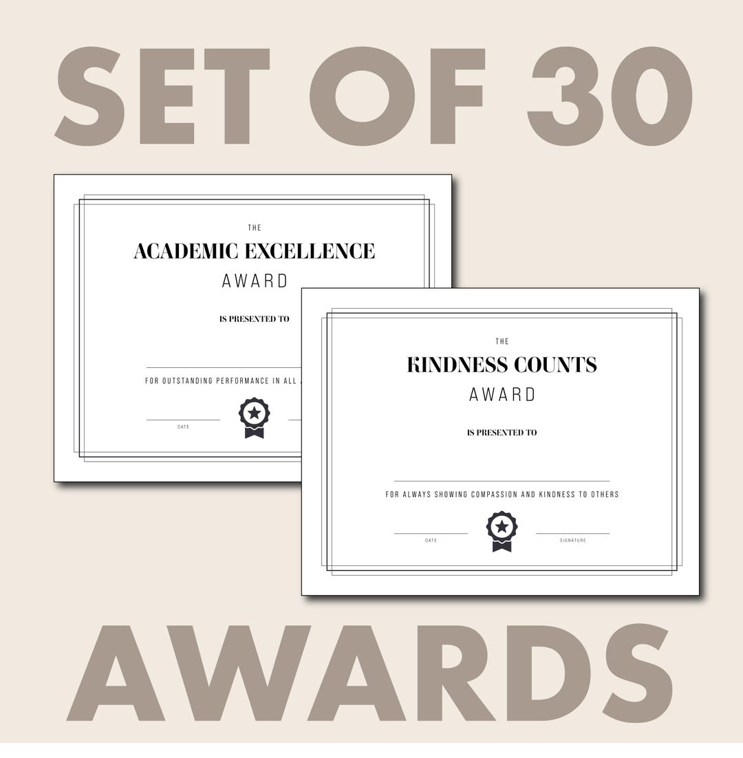 End-of-year Student Awards Bundle | Digital Download for Teachers ...