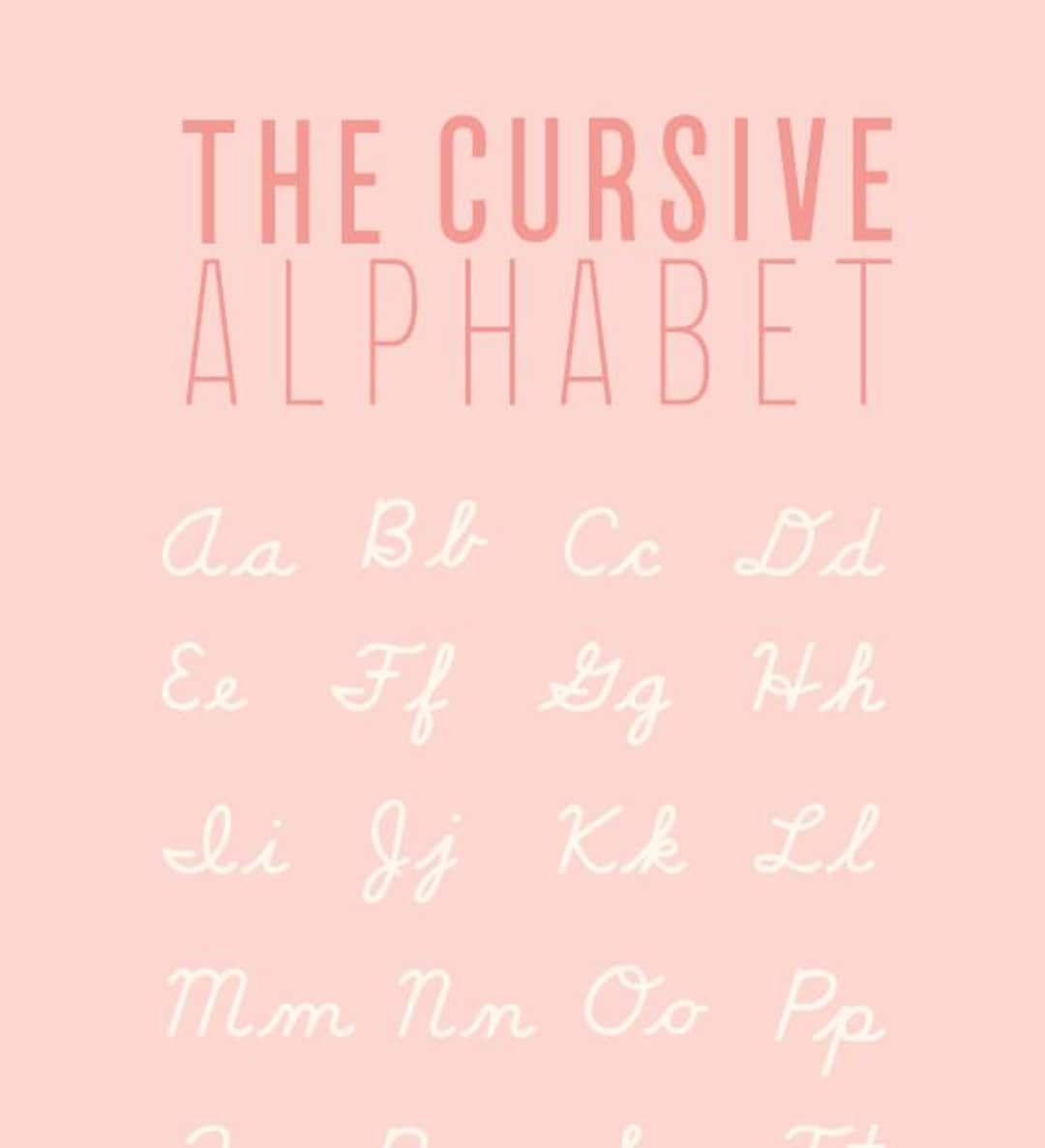 Cursive Alphabet Poster Set: Classroom Cursive Guide (digital Download, 5 Sizes) - Etsy