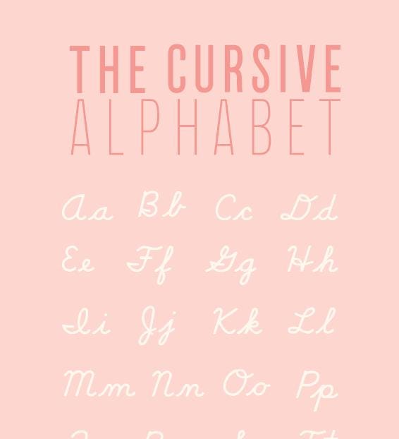 Cursive Alphabet Poster Set: Classroom Cursive Guide (digital Download ...