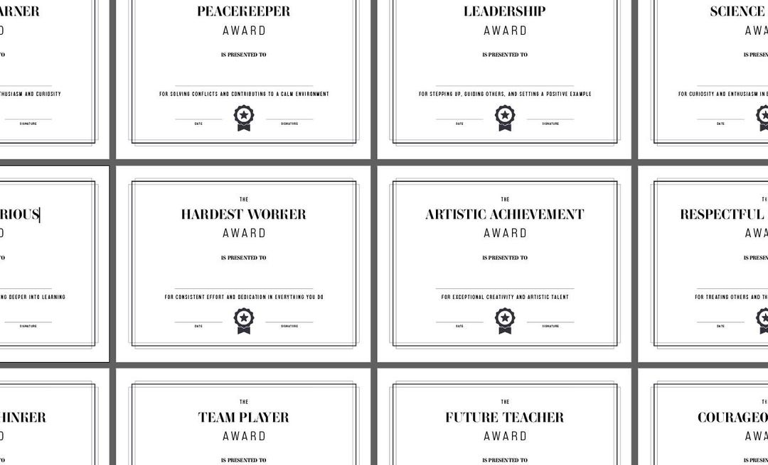 End-of-year Student Awards Bundle | Digital Download for Teachers ...