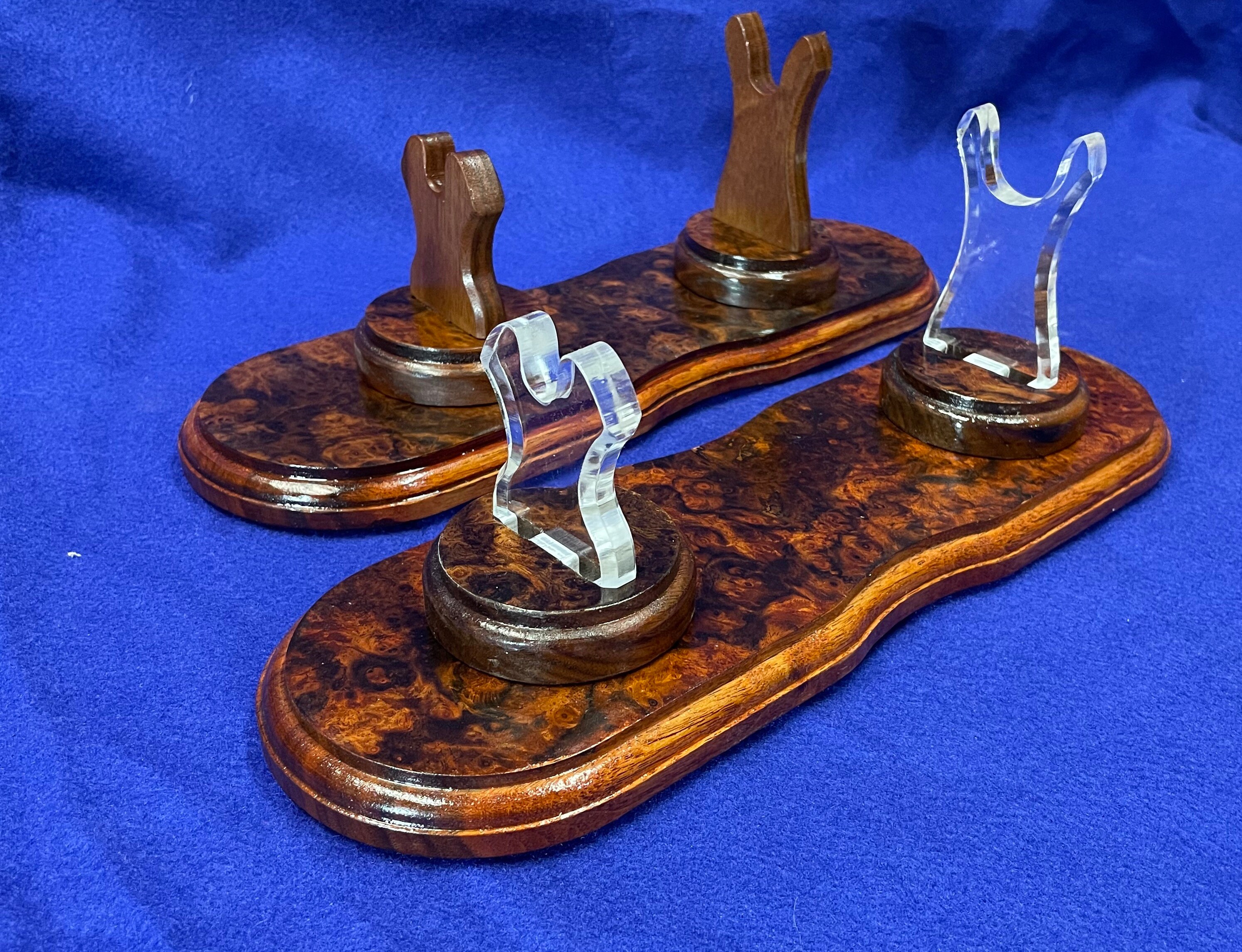 Beautiful and Innovative Gun Pistol Stand Rack of Walnut and Acrylic ...