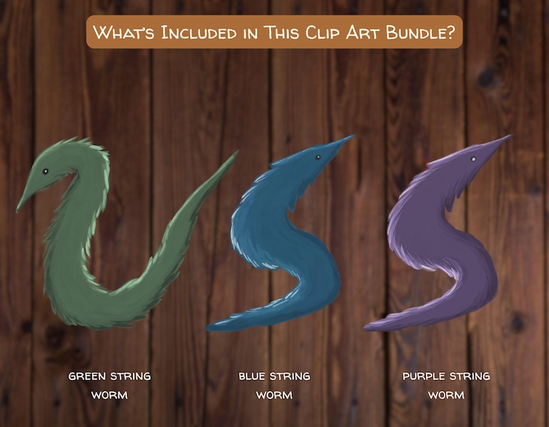 Hand Drawn String Worms Clip Art Bundle (digital Download) - Etsy Canada