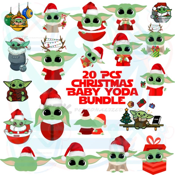 Baby Yoda 20 Pcs Christmas Day Bundle Svg Eps Png Dxf - Etsy
