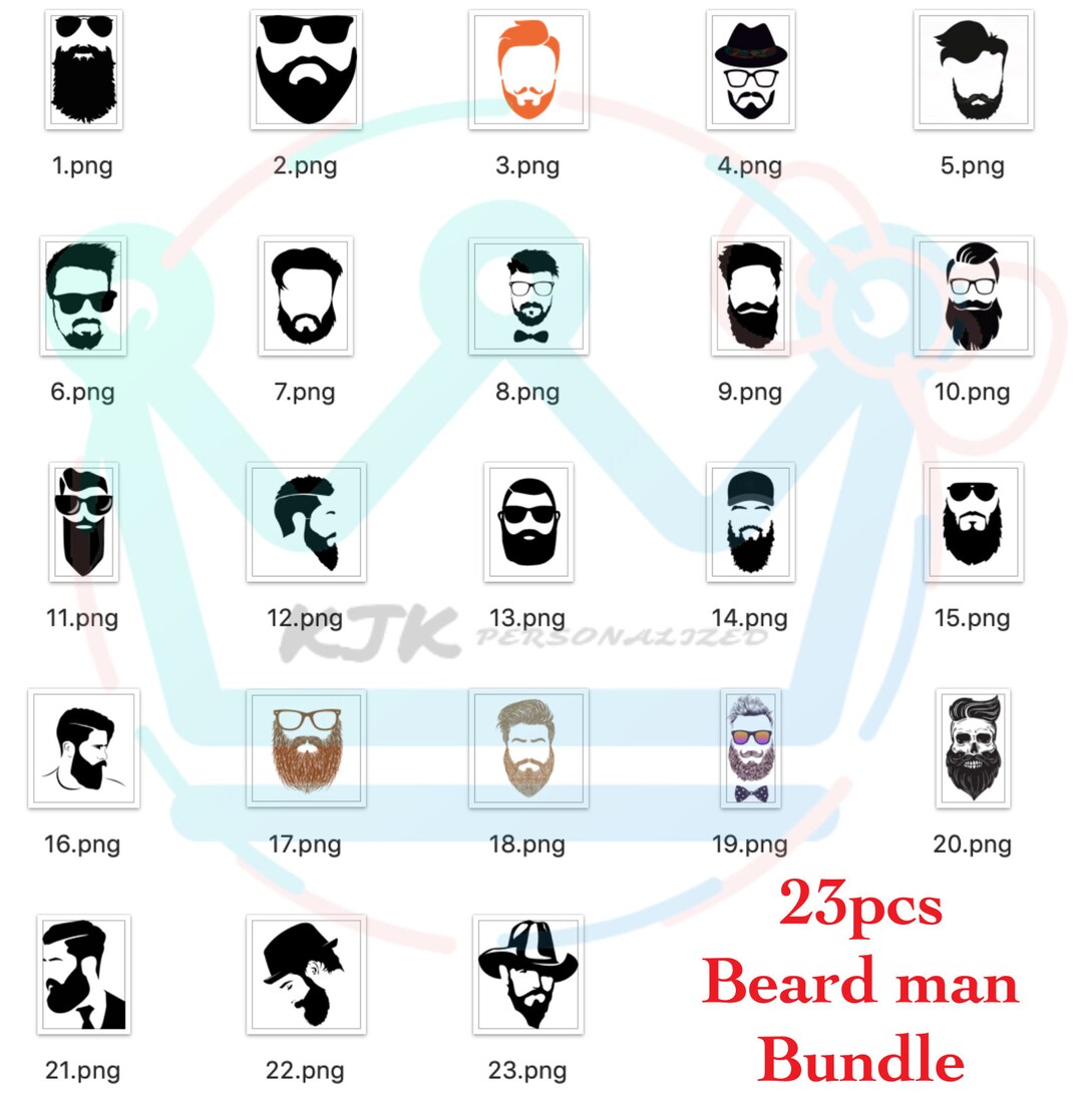 Bearded Man Svg, Eps, Png Instant Download, SVG for Cricut and ...