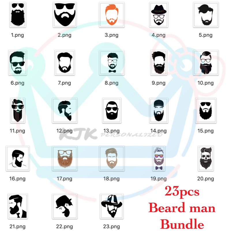 Bearded Man Svg, Eps, Png Instant Download, SVG for Cricut and ...