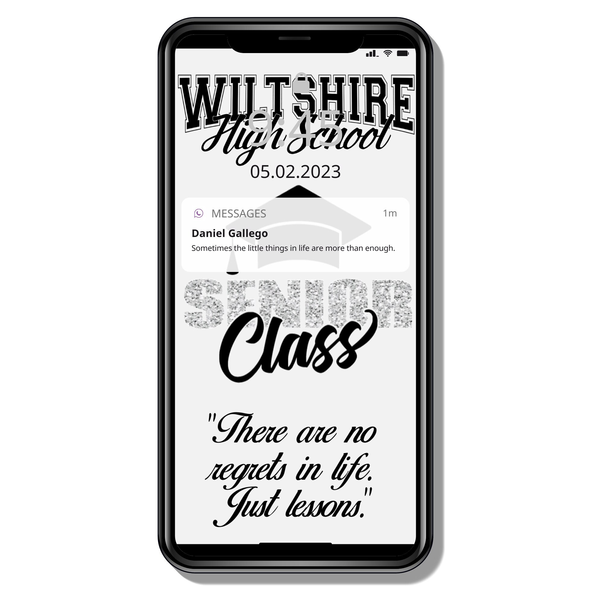 Personalized Graduation Cell Phone Wallpaper | Lockscreen | Class of ...