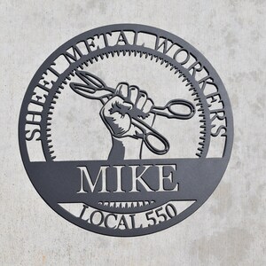 Sheet Metal Workers Sign Union Sheet Metal Workers Tradesman Sign ...