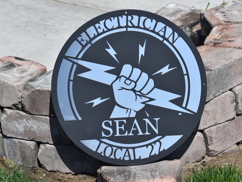 Electrician Sign electrical Workers Sign union Electrician - Etsy