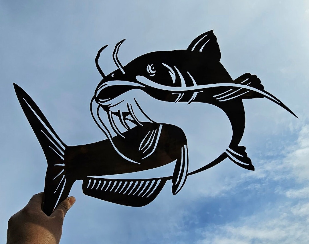 Catfish Wall Decor-fishing Decor-gifts for Him Fish Sign-catfish Wall ...