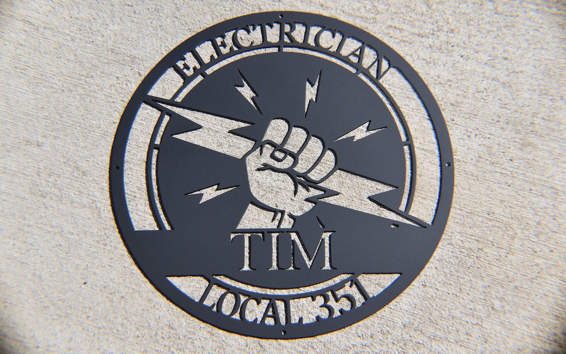 Electrician Sign electrical Workers Sign union Electrician - Etsy