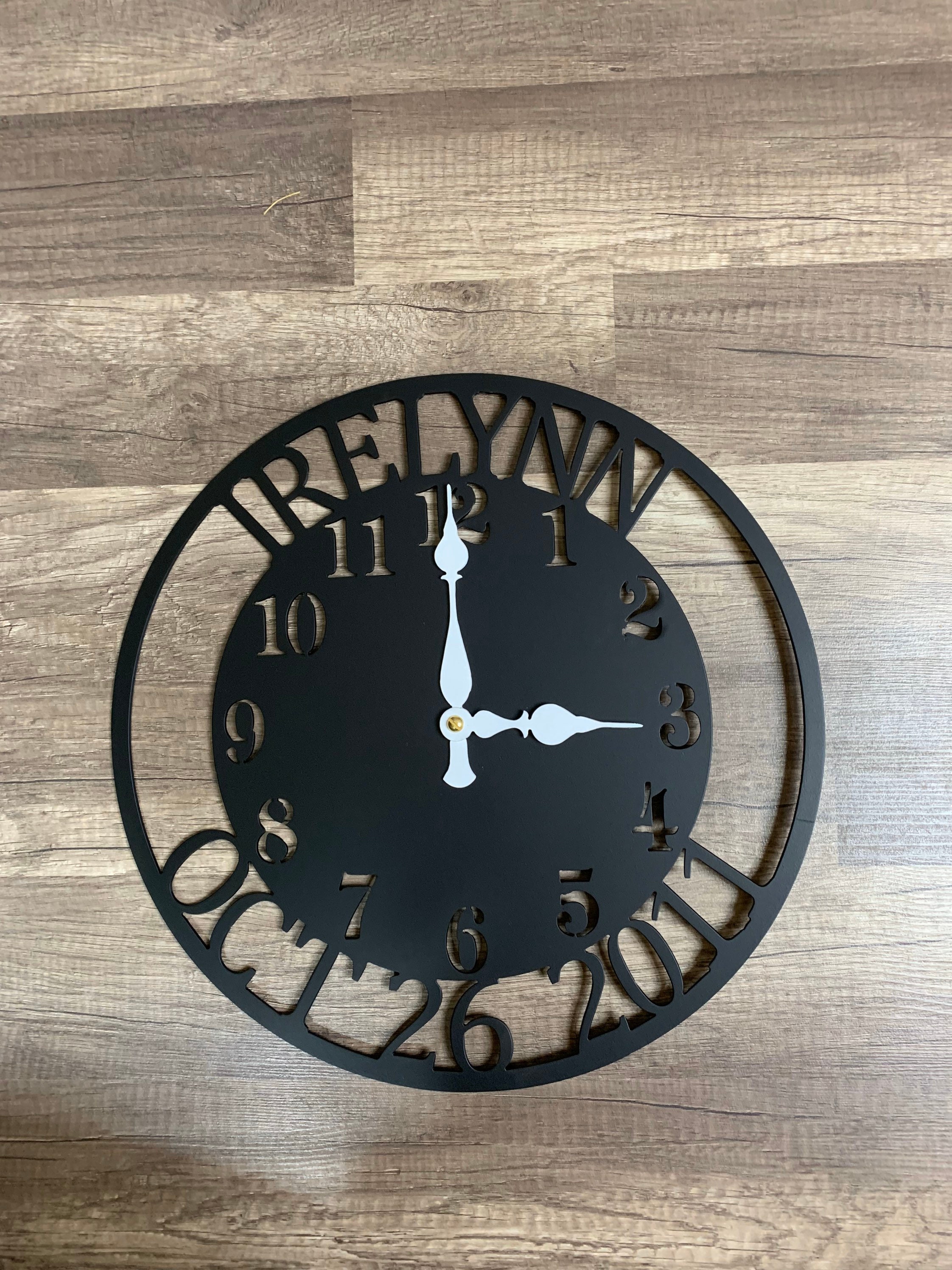 Birth Date and Time Clock-custom Birthday Clock-personalized | Etsy