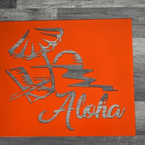 Aloha Sign hawaii Art beach Theme Signs-hawaii-costal Gift-beach Gift ...