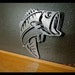 Metal Bass Sign fish Sign fish Art bass Art-fishing Gifts for Him Gifts ...