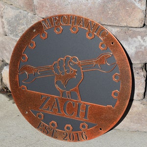 Mechanic Sign personalized Mechanic Art Maintenance mechanic Gift ...