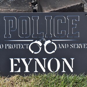 Police Sign Personalized Police Sign Law Enforcement Police Officer ...